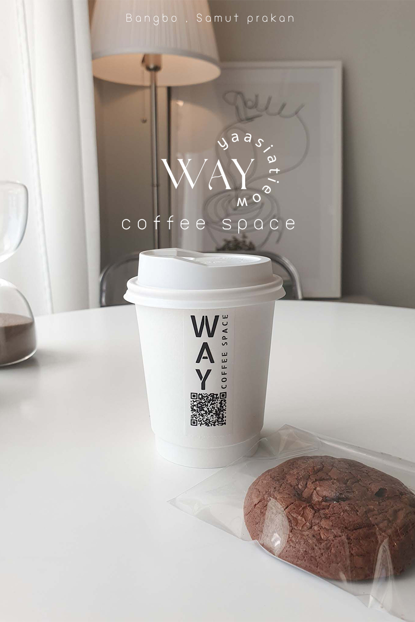Way coffee space ร้านกาแฟบางบ่อ สไตล์มินิมอล