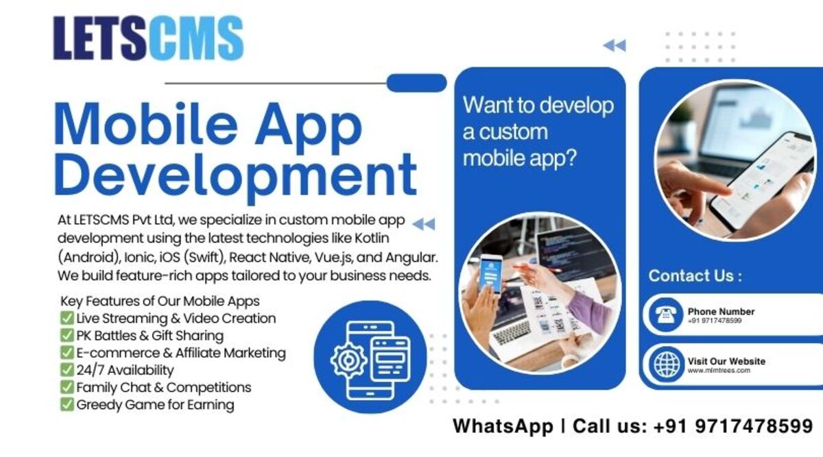 Global Web and Mobile App Development Solutions by LETSCMS