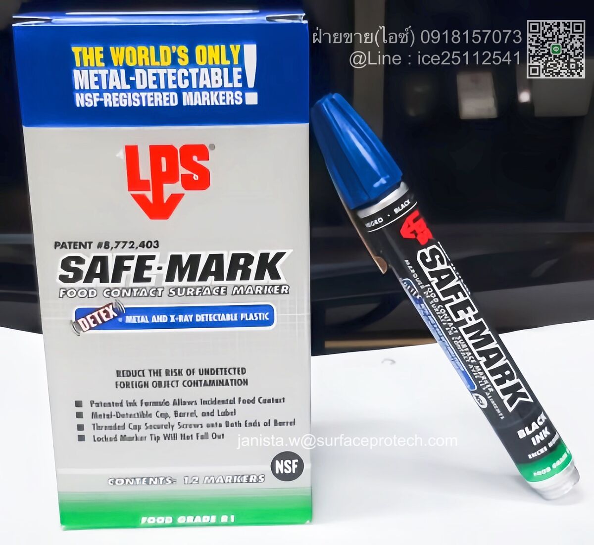 SAFEMARK Food Contact Markers ปากกาทำเครื่องหมายบนพื้นผิวสัมผัสอาหารNSF ...
