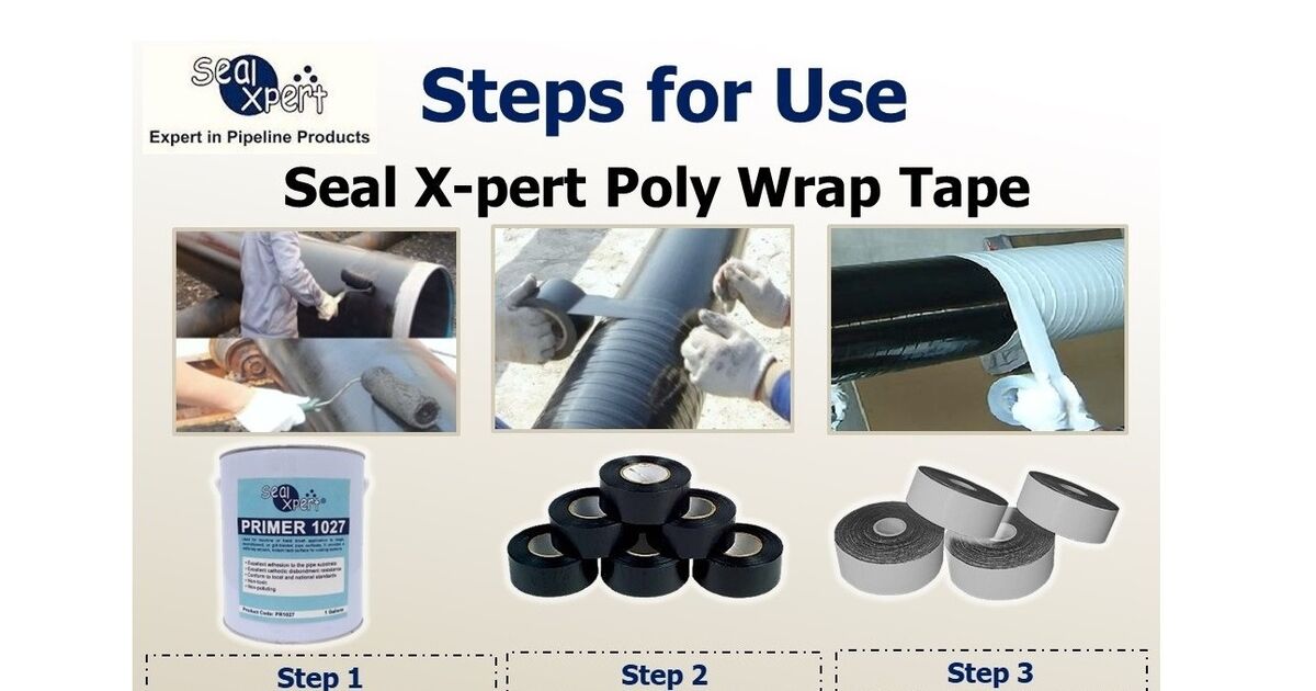 เทปพันท่อใต้ดิน Seal Xpert Poly Wrap Tape มาตรฐาน AWWA C214 ใช้ได้กับ ...