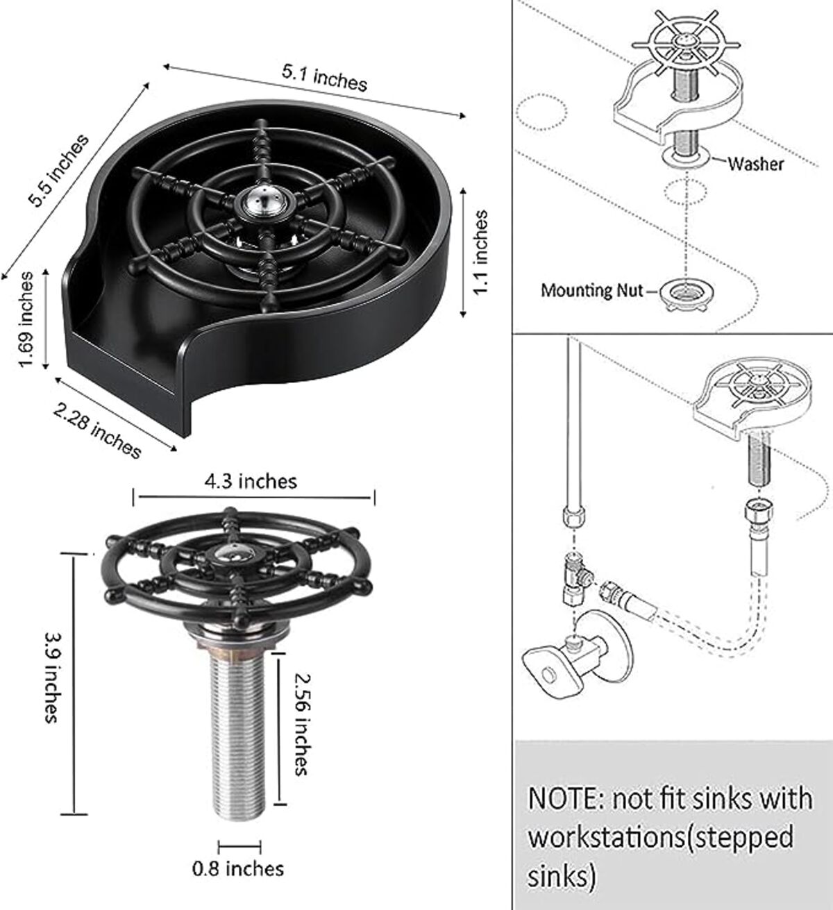 Kitchen Sink Automatic Flushing Device