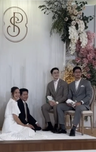 ไก่ ภาษิต ร่วมงานแต่งน้องชาย หมอปิแอร์ ชอตแนะนำตัวลั่นฉันเป็นซ้อใหญ่ ทำเอ็นดูทั้งงาน