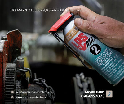 LPS MAX 2 สเปรย์หล่อลื่น แทรกซึมไล่ความชิ้นและป้องกันสนิมนาน 1ปี ติดต่อ ...
